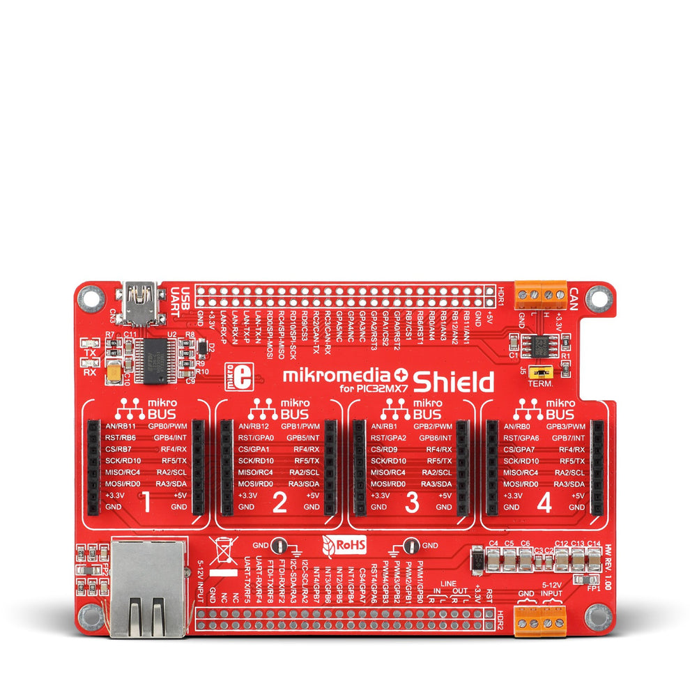 mikromedia Plus for PIC32MX7 Shield – MGSL